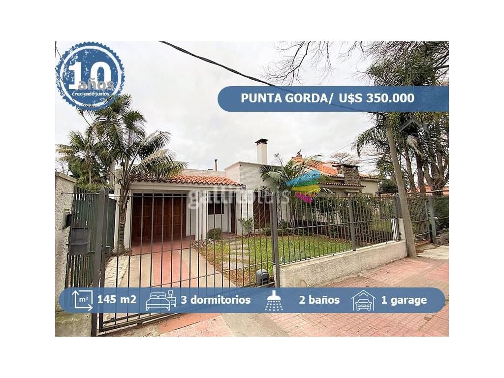 Casa En Punta Gorda 3 Dormitorios Mas Escritorio, Garaje Y