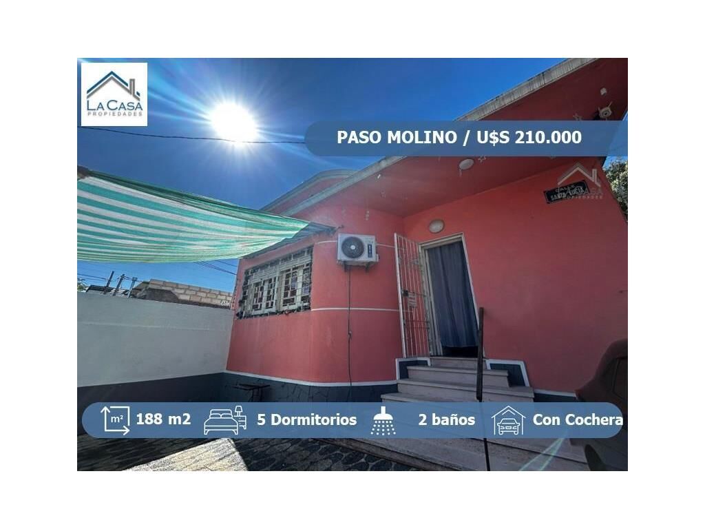 Venta Casa 5 Dormitorios, 2 Baños, Parrillero, Cochera Y Pa